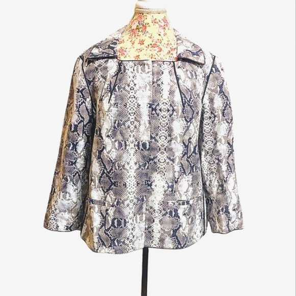 Linea Donatella | Jackets & Coats | Vintage Linea Snake Print Jacket ...